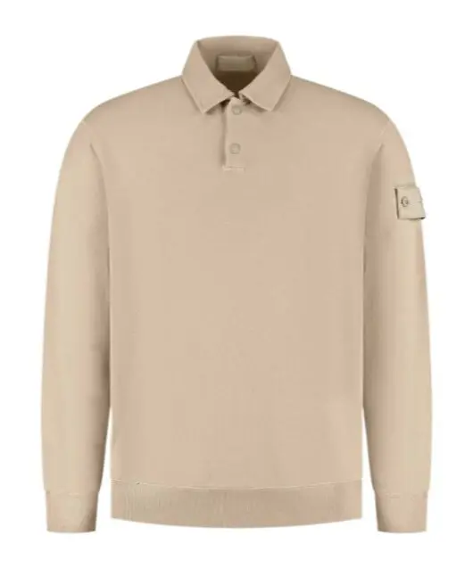 Stone Island Long-sleeve Polo Shirt - Beige