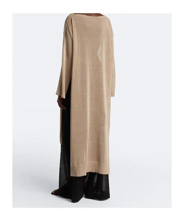 Alaïa Semi-sheer Linen And Silk Dress