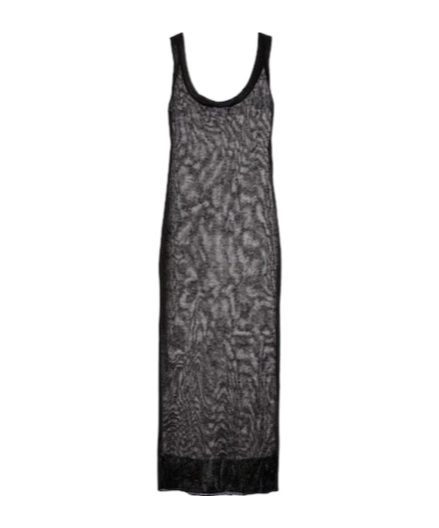 Alaïa Semi-sheer Linen And Silk Midi Dress