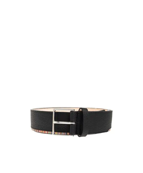 Paul Smith Leather Belt With Pin Buckle - Black