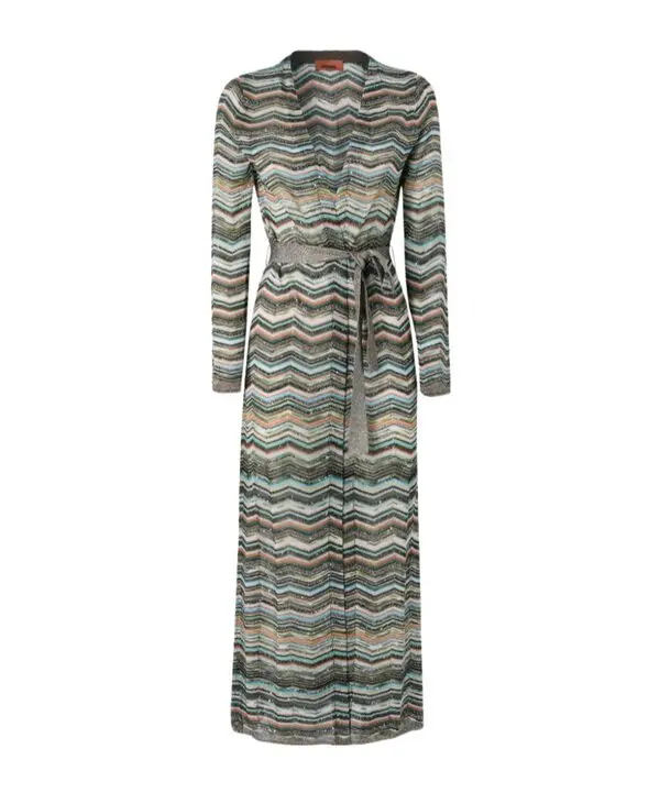 Missoni Zigzag-knit Sequin-embellished Cardigan - Green