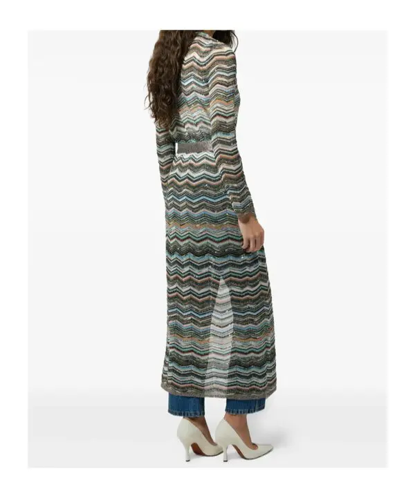 Missoni Zigzag-knit Sequin-embellished Cardigan