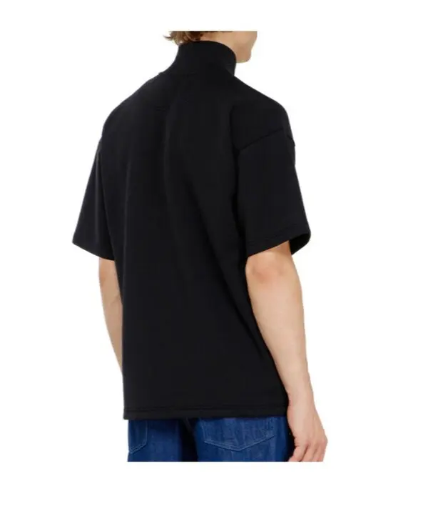 DIESEL® Short-sleeve Half-zip Sweatshirt In Light Scuba
