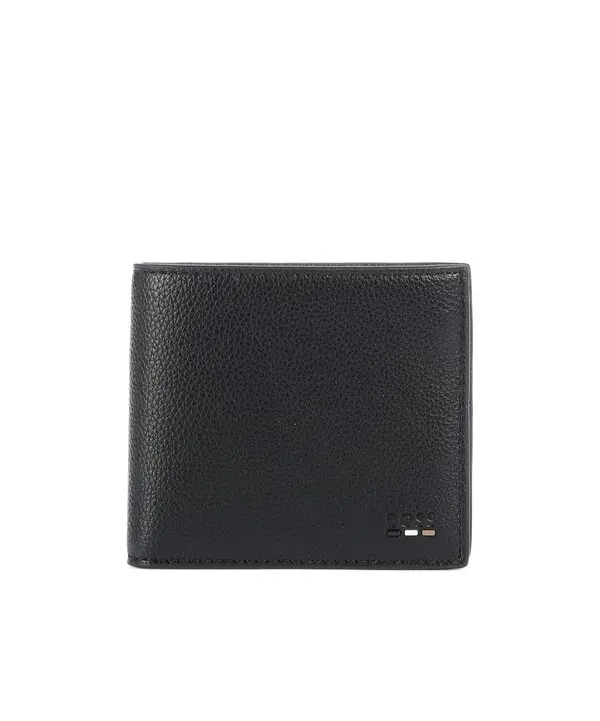 Hugo Boss Logo Embossed Bi-fold Wallet - Black