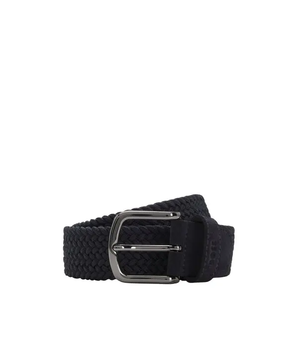 Hugo Boss Woven Buckled Belt - Dark Blue