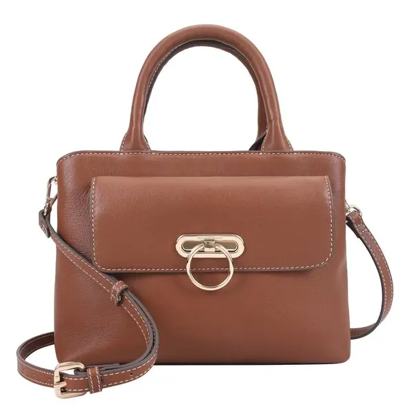 Paul Costelloe Navarre Leather Crossbody Bag - Brown