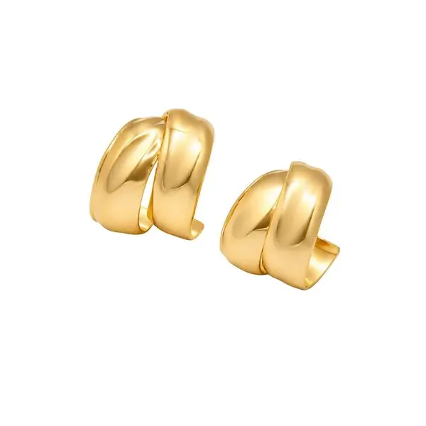 UCHI & SOTO Kin Molten Hoop Earrings - Gold