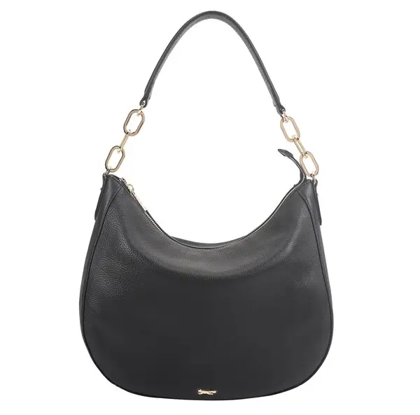 PAUL COSTELLOE Bisbee Leather Shoulder Bag Jet