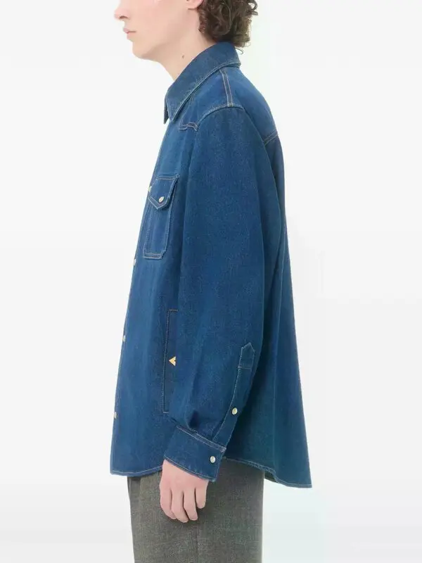 Valentino Garavani Denim Shirt With Vgold