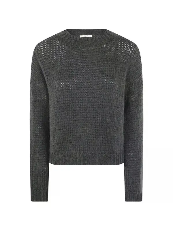 NUUR Open-knit Round-neck Sweater