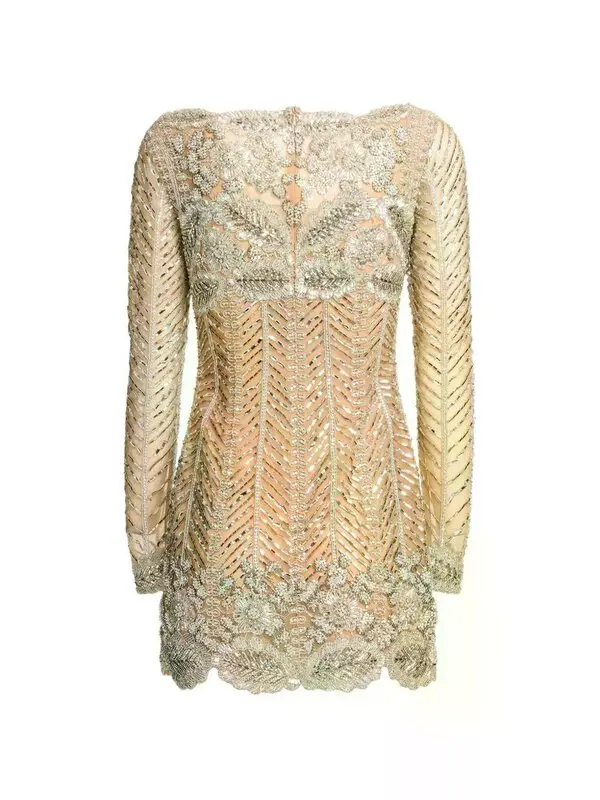 Elie Saab Bead-embroidered Mini Dress