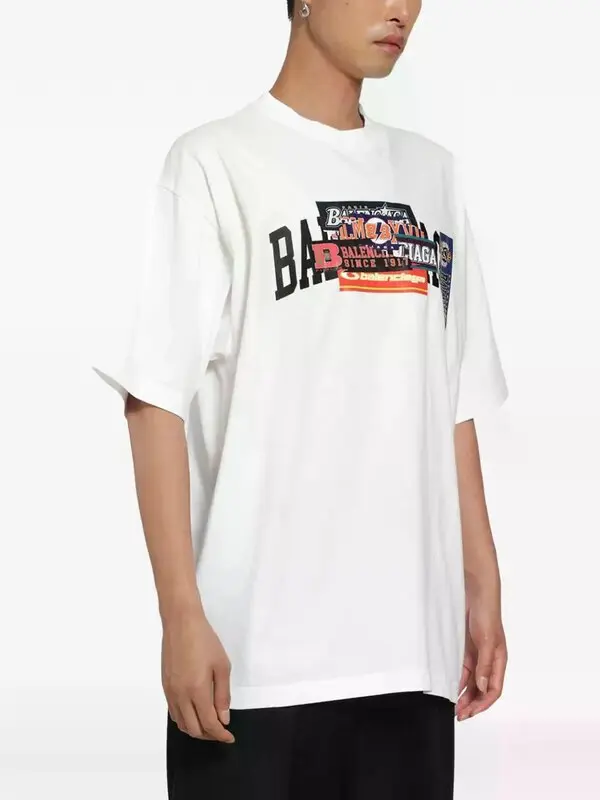 Balenciaga Bumper Stickers Medium Fit T-shirt - White