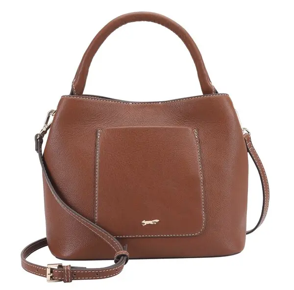 Paul Costelloe Rosa Leather Shoulder Bag - Brown