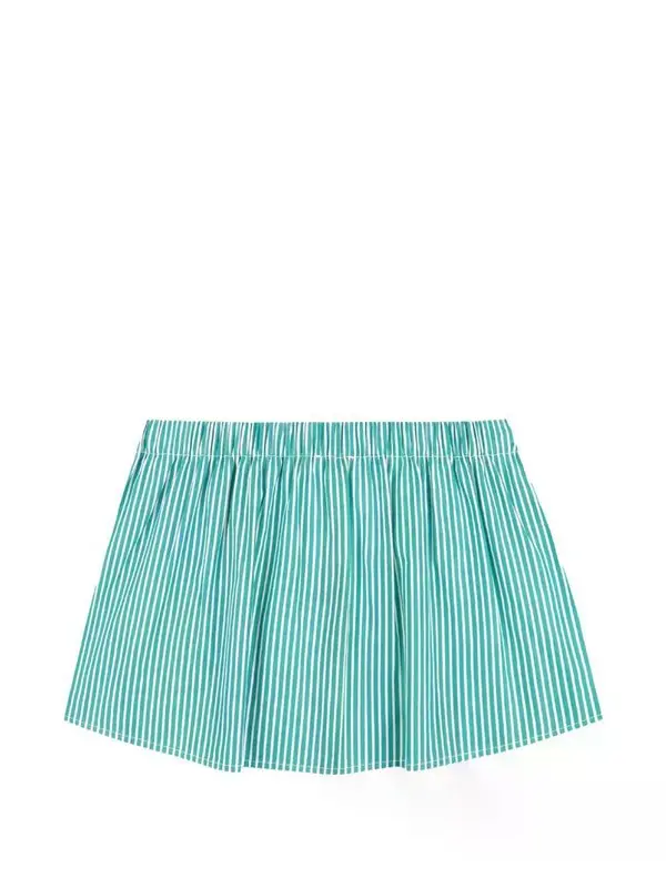 SPORTY & RICH Signature Logo Poplin Mini Skirt