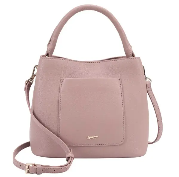 PAUL COSTELLOE Rosa Leather Bag Adobe Rose