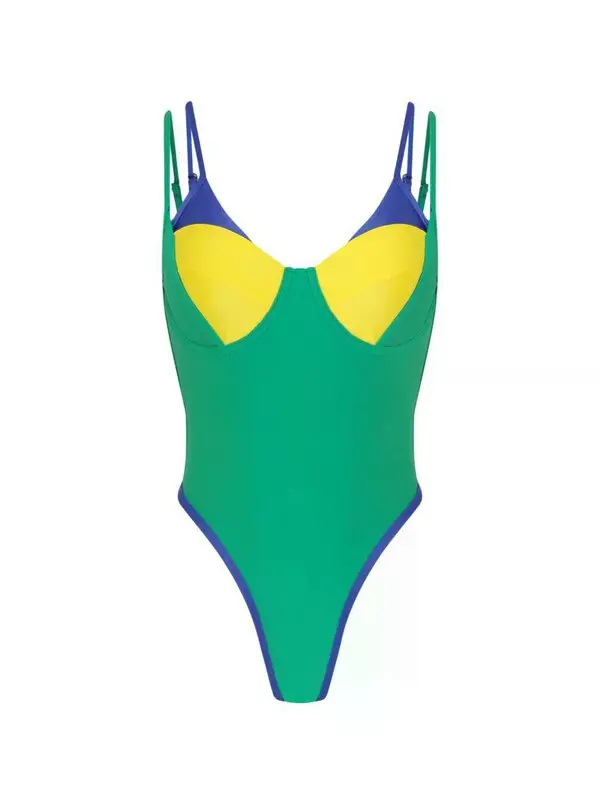 AMIR SLAMA X Tati Barbieri Underwired Colour-blocking Swimsuit