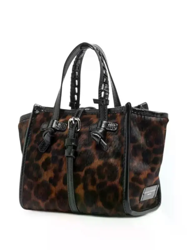 GIANNI CHIARINI Mini Miss Marcella Leopard-print Tote Bag