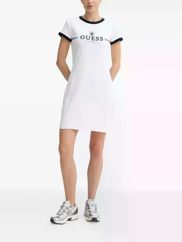Guess Logo-embroidered Mini Dress