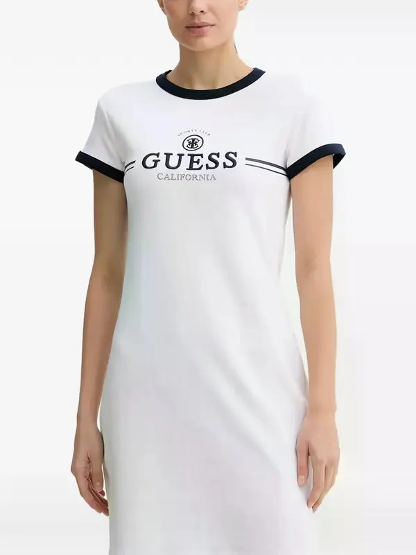 Guess Logo-embroidered Mini Dress