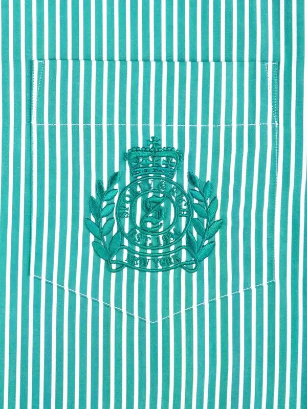 SPORTY & RICH Ny Crest Striped Shirt