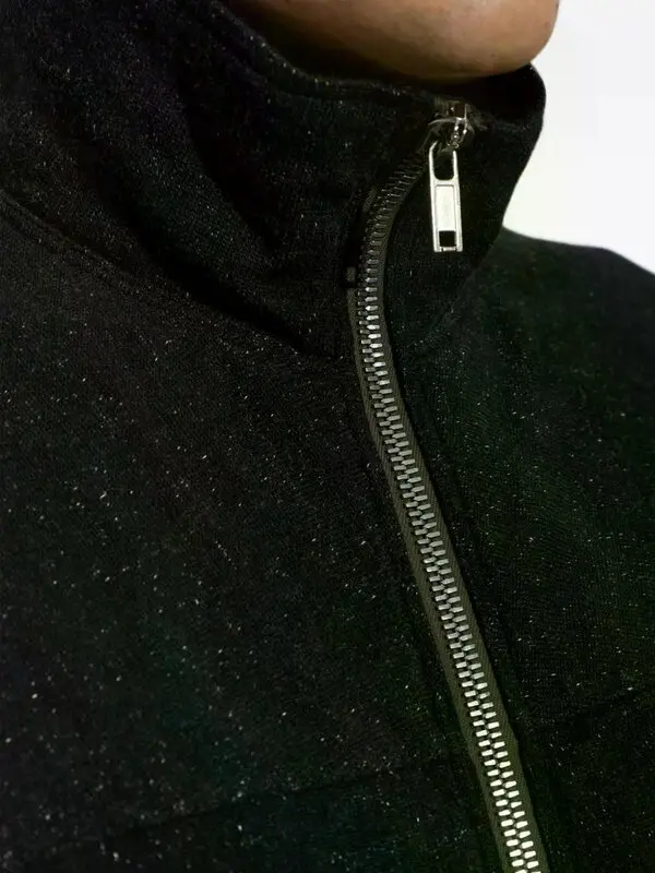 Rick Owens Stand-up Collar Zip-up Sweater