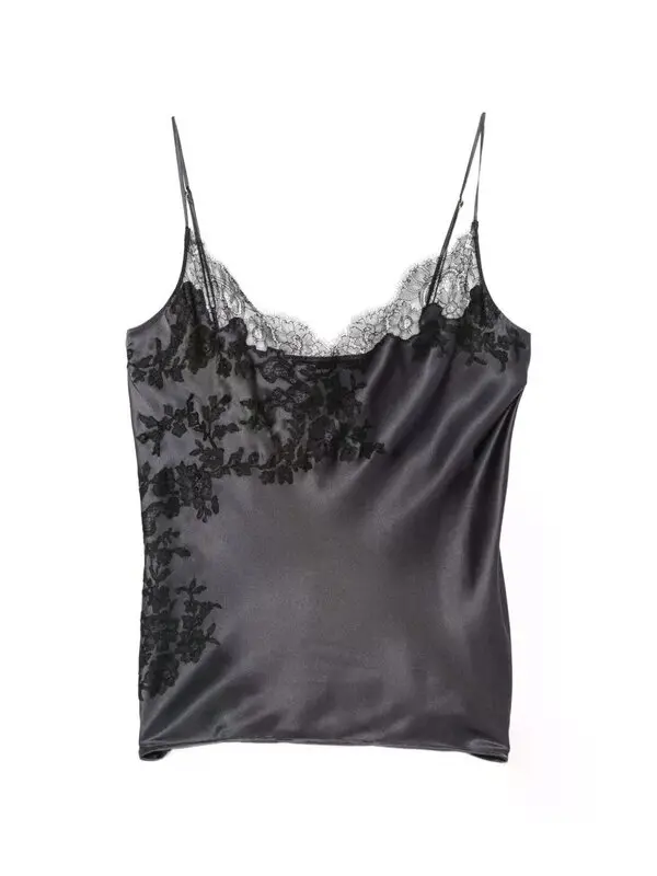 Carine Gilson Lace-trim Satin Camisole