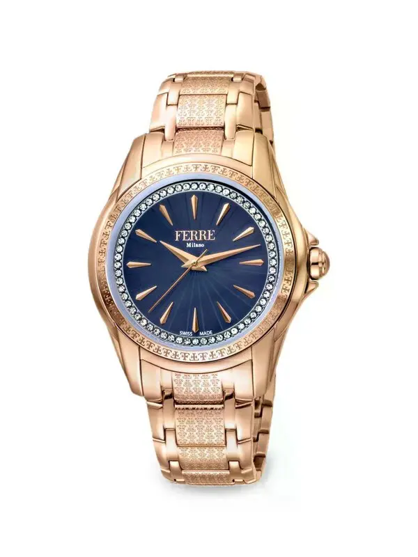 FERRE MILANO Crystal-embellished 34mm Watch
