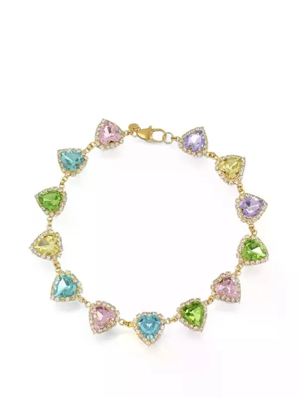 Mayol Vivian Heart Pendant Necklace With Crystal Embellishments - Gold