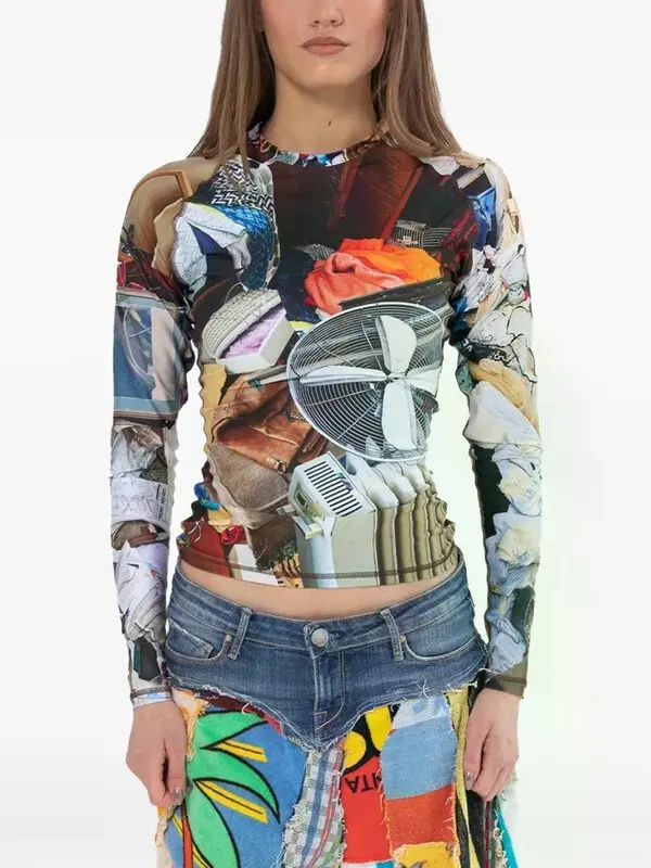 BORBALA Graphic Print Long Sleeve T-shirt