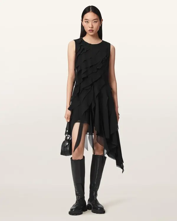 ALLSAINTS Angie Panel Midi Dress