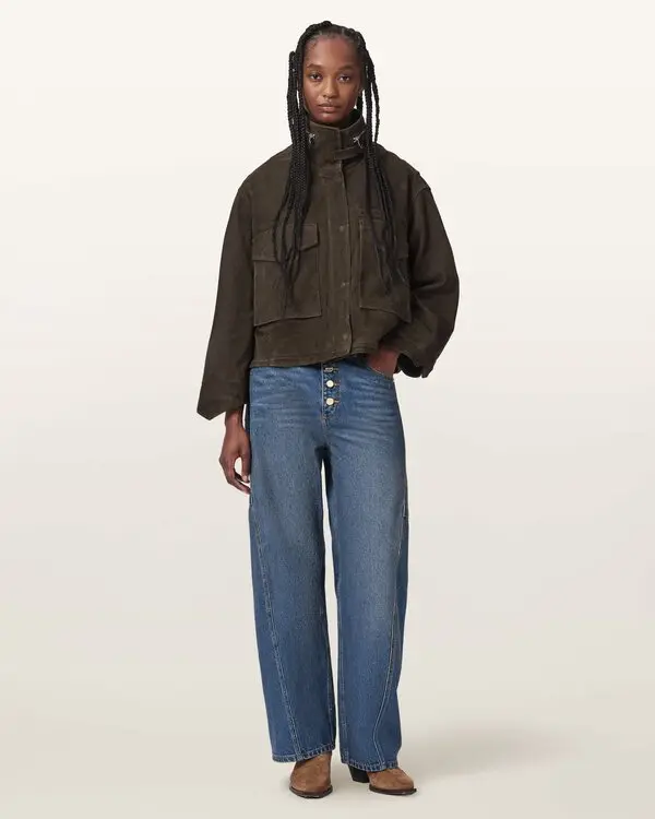 ALLSAINTS Carter Barrel Leg Denim Jeans