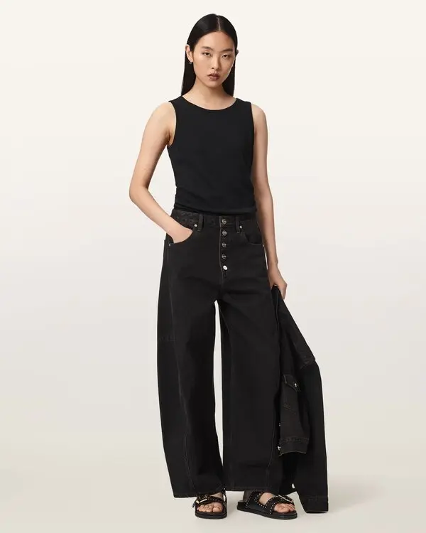 ALLSAINTS Carter Barrel Leg Denim Jeans