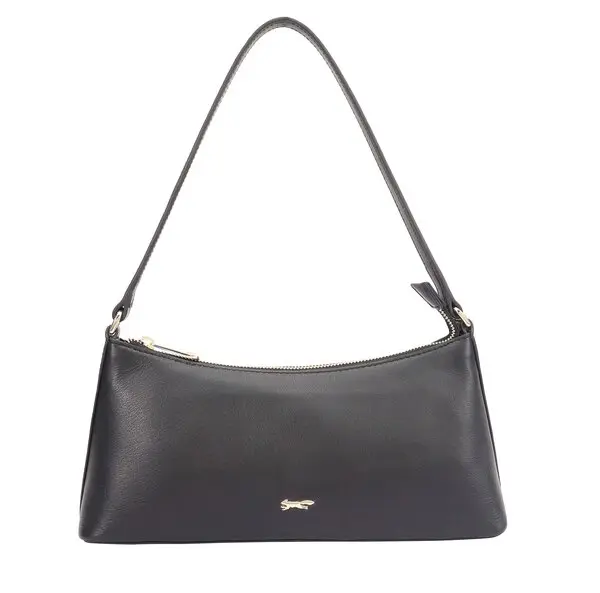 PAUL COSTELLOE Zoey Leather Shoulder Bag Jet