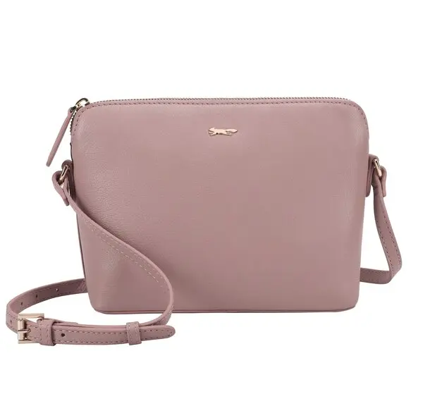 PAUL COSTELLOE Lenya Leather Crossbody Bag Adobe Rose