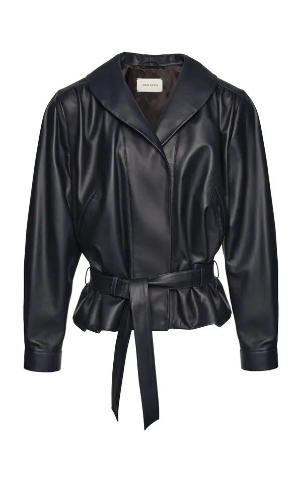 Magda Butrym Oversized Leather Jacket
