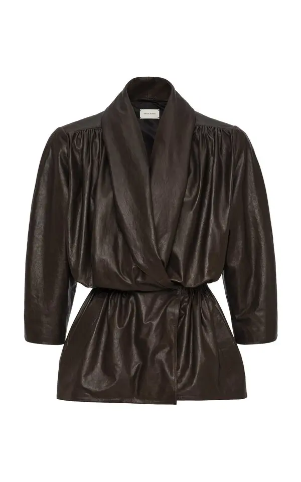 Magda Butrym Oversized Leather Jacket