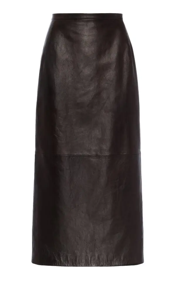 Magda Butrym Paneled Leather Midi Skirt