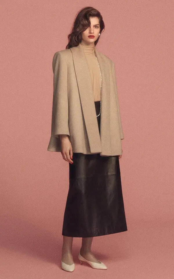 Magda Butrym Paneled Leather Midi Skirt