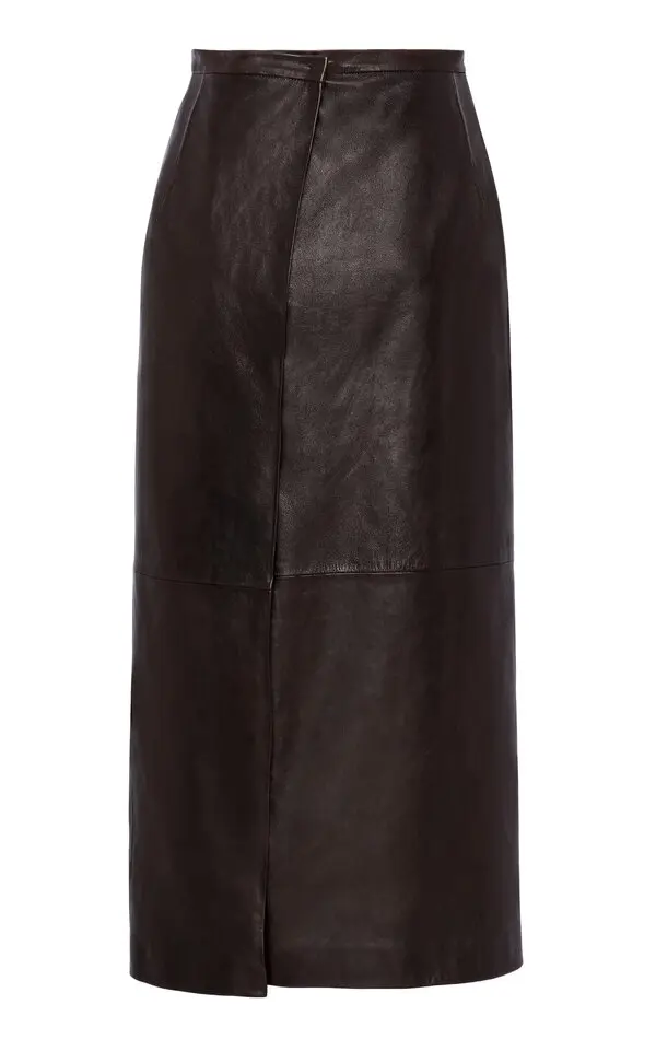 Magda Butrym Paneled Leather Midi Skirt