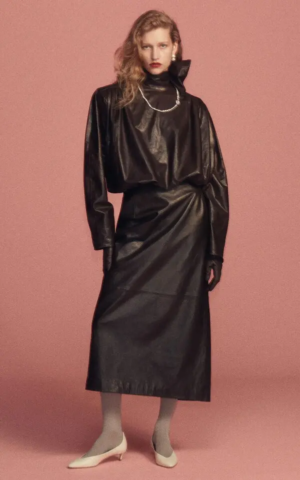 Magda Butrym High-neck Leather Top