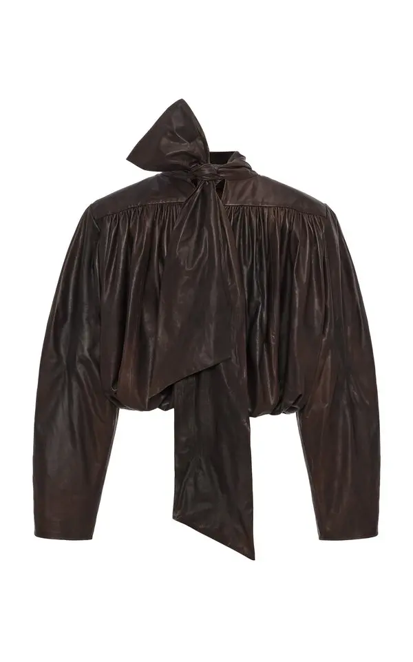 Magda Butrym High-neck Leather Top