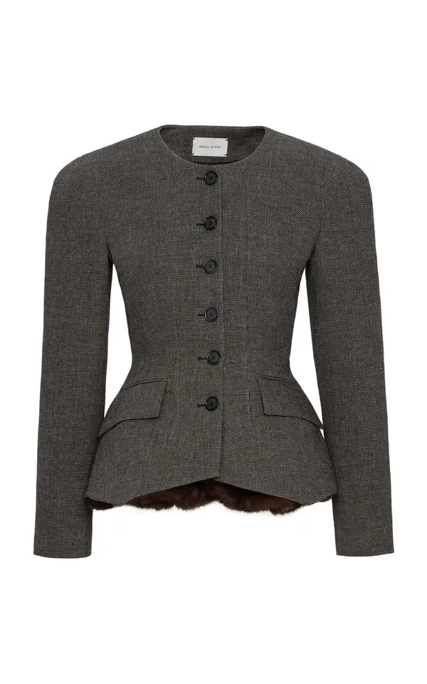 Magda Butrym Tailored Wool-linen Jacket