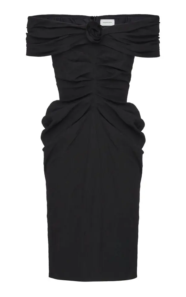 Magda Butrym Off-the-shoulder Cotton-blend Mini Dress