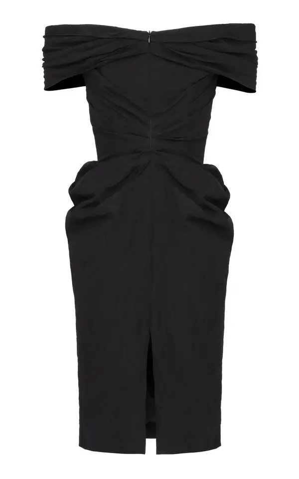 Magda Butrym Off-the-shoulder Cotton-blend Mini Dress