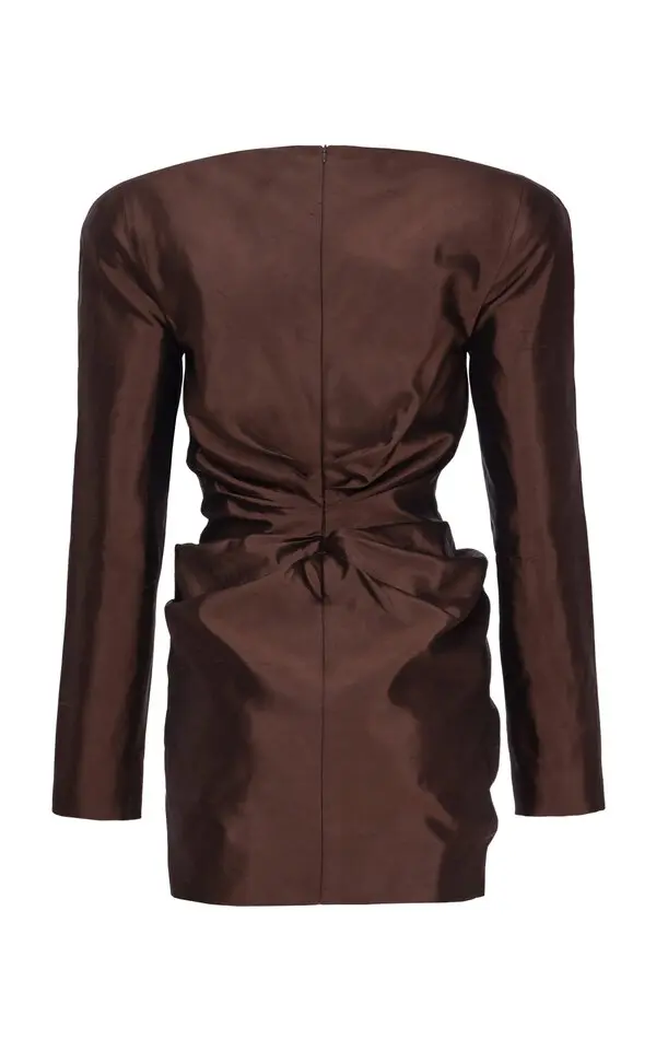 Magda Butrym Gathered Silk Mini Dress
