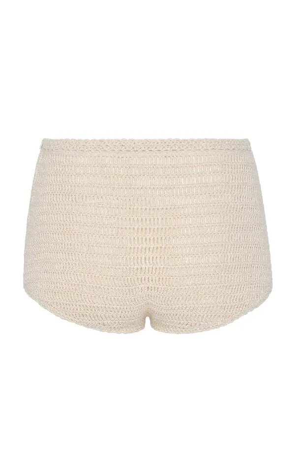 Magda Butrym Crocheted Cotton Mini Shorts