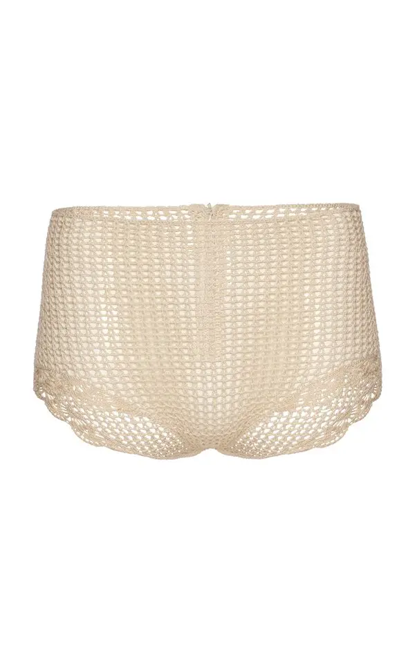 Magda Butrym Crocheted Cotton Mini Shorts