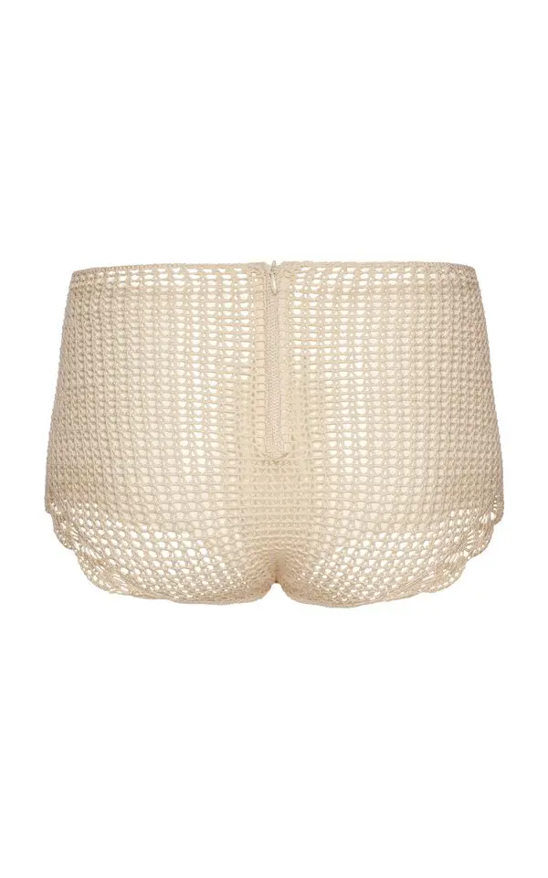 Magda Butrym Crocheted Cotton Mini Shorts