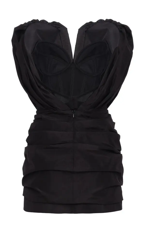 Magda Butrym Strapless Silk Mini Dress