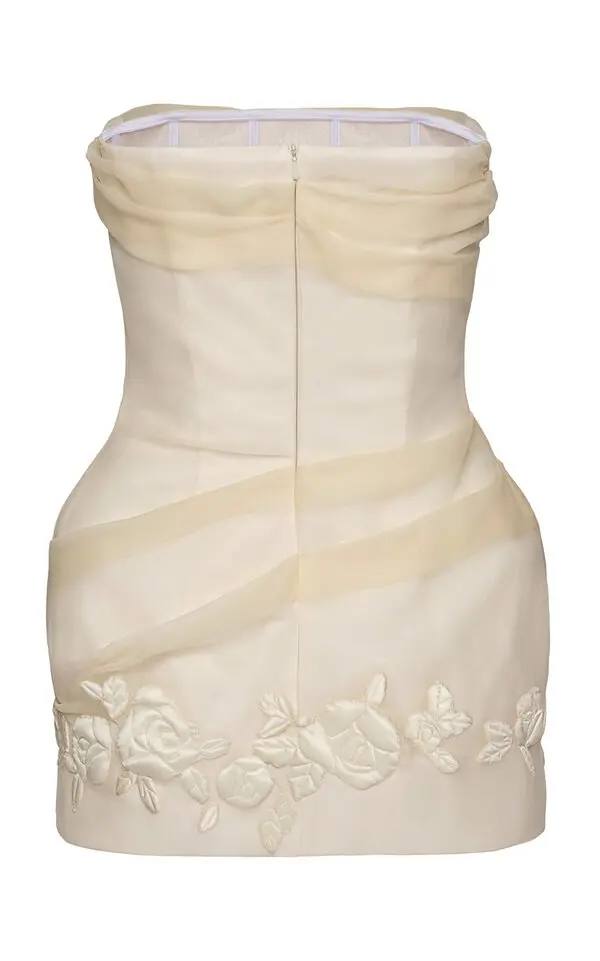 Magda Butrym Strapless Silk Mini Dress